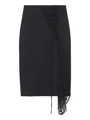 Alexander McQueen Corset Lacing Detail Pencil Skirt - Black