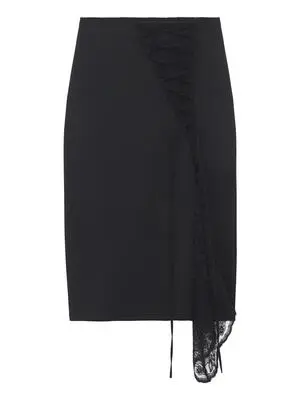 Alexander McQueen Corset Lacing Detail Pencil Skirt - Black