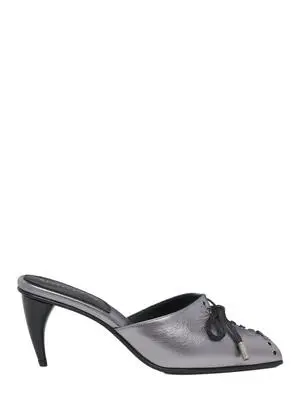 Alexander McQueen Lexie Mule Dark Silver
