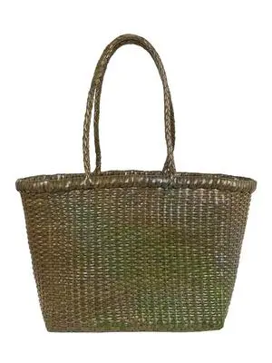 Dragon Diffusion Small B Weave Leather Tote Bag - Green