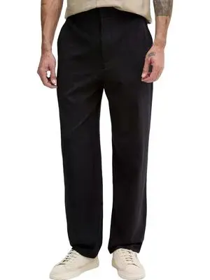 Armani Exchange Seersucker Logo Plaque Trousers - Blue