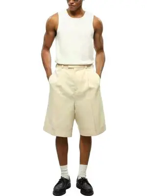 ABOUT:BLANK Pleated Tailored Shorts - Neutrals