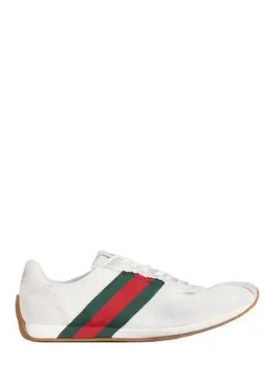 Gucci Gucci Tempo Sneaker In White Aged-Effect Mesh And Suede White