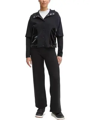 SPORTALM Hooded Panelled Jacket - Black