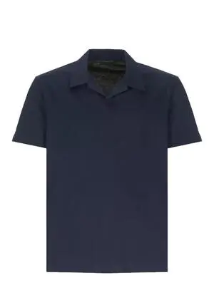 DONDUP Polo-collar V-neck T-shirt - Blue