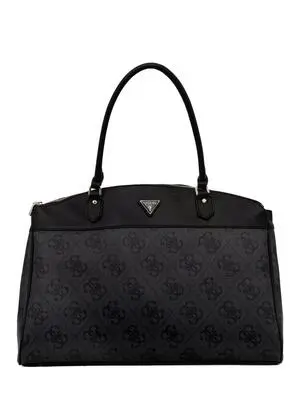 Guess Maxi Berta Monogram Tote Bag - Black