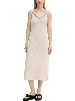 Rip Curl Cala Vadella Open-knit Midi Dress - Neutrals