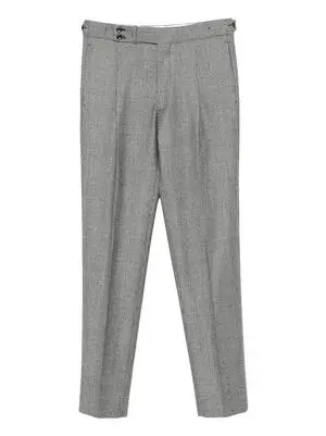 Tagliatore Tailored Houndstooth Trousers - Black