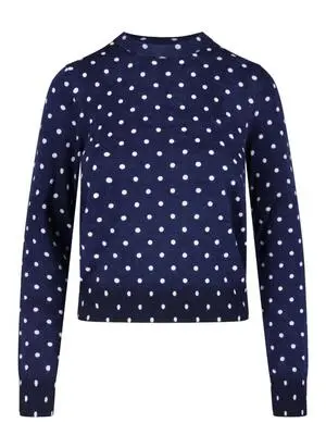 Comme Des Garçons Polka Dot Wool Jumper - Blue