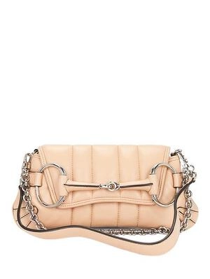 Undefined Gucci Horsebit Clutch With Chain Strap - Beige