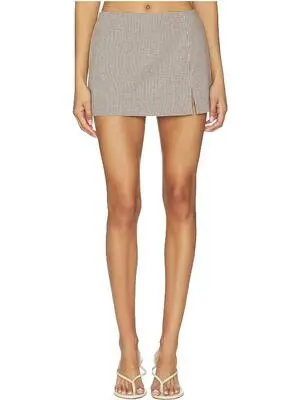 Astr The Label Pini Skort - Brown Gingham