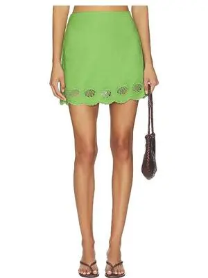 Astr The Label Taniya Mini Skirt - Green
