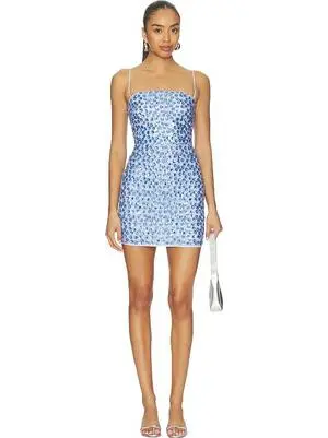 For Love & Lemons Saltwater Sequin Mini Dress - Lapis