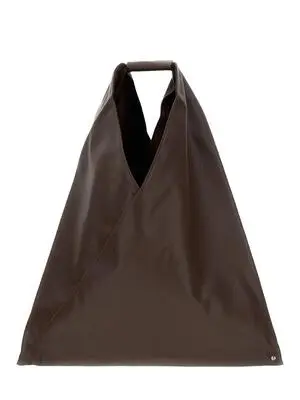 MAISON MARGIELA MM6 Maison Margiela Faux Leather Shopper Bag Marrone
