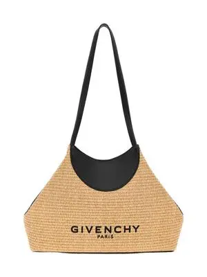 Givenchy Raffia Small Facet Shoulder Bag - Brown