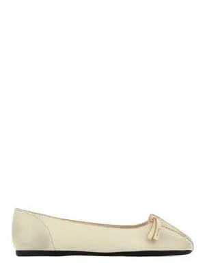 Prada Leather Ballerinas - White