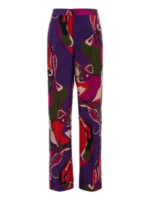 Emilio Pucci Printed Silk Pants - Multicolor