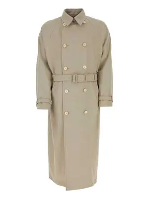 Prada Gabardine Trench Coat - Brown