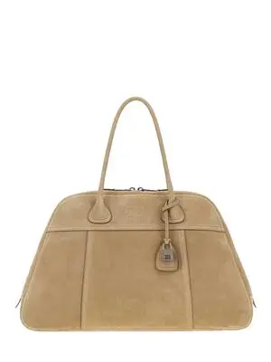 Miu Miu Beige Suede Shopping Bag - Brown