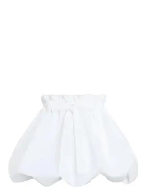 PATOU Gathered Mini Skirt With Tie Detail - White