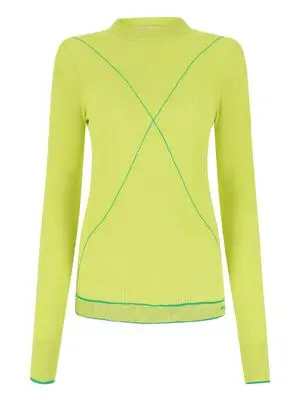 Bottega Veneta Acid Viscose Blend Sweater - Green
