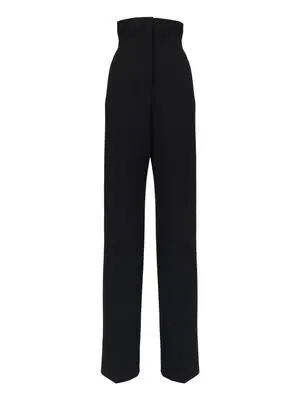 Alexander McQueen Wide-leg High-rise Tailored Trousers - Black