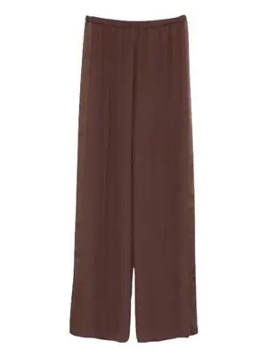 FORTE_FORTE Paneled Elasticated Waist Trousers - Brown