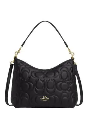 COACH Laurel Monogram Shoulder Bag - Black