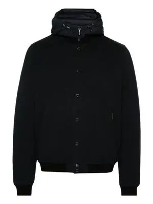 MOORER Callum-tz Hooded Bomber Jacket - Black