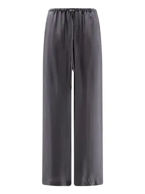 ALYSI Drawstring Wide-leg Pants - Grey