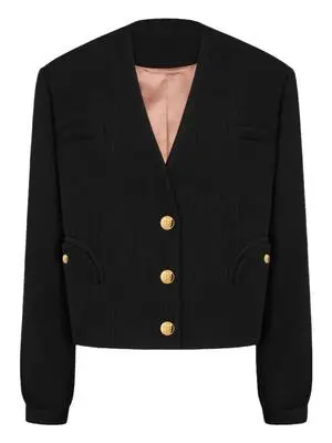 BLAZÉ MILANO Infinity Textured Button Jacket - Black