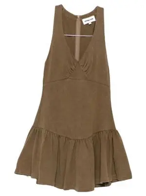SHUSHU/TONG V-neck Mini Dress - Green