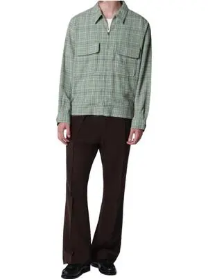Needles Dobby Grid Sporty Jacket - Mint Green