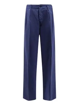 Aspesi Pleated Straight-leg Trousers - Blue