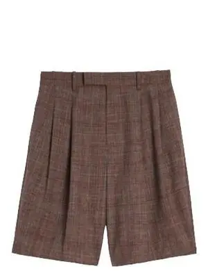 JIL SANDER Jil Sander Pleated Check Shorts