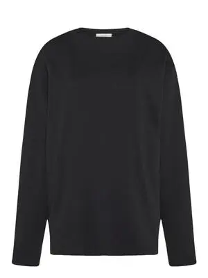 THE ROW The Row Roundneck Long Sleeve T-Shirt Black