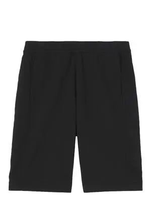 Burberry Elasticated Waist Track Shorts With Logo Detailing - Black