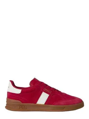 Polo Ralph Lauren Heritage Aera Suede Trainers - Red