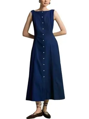 POLO RALPH LAUREN Polo Ralph Lauren Boat Neck Buttoned Maxi Dress
