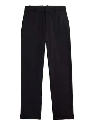 Polo Ralph Lauren Pressed-crease Folded-cuff Trousers - Black