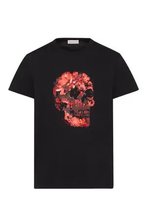 Alexander McQueen Skull Printed Crewneck T-shirt - Black