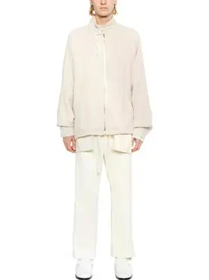MIDORIKAWA Zip-up High-neck Shirt - Neutrals