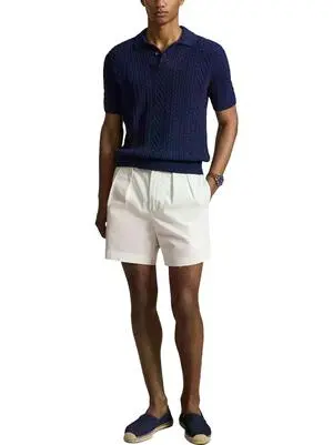 Polo Ralph Lauren Knitted Cotton Polo Shirt - Blue