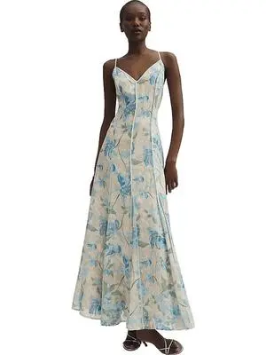 HUTCH Hutch Tasmin V-Neck Maxi Dress With Floral Print