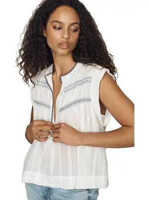 Rails Willow Cotton Top - White