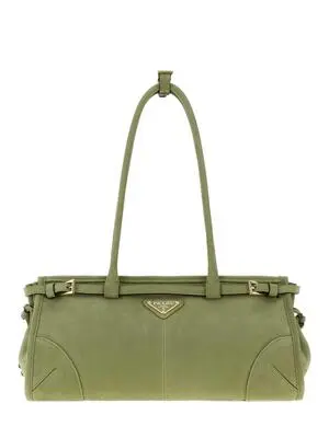 Prada Nabuk Bonnie Shoulder Bag - Green