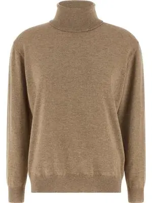 Brunello Cucinelli Cashmere Mélange High Neck Sweater - Cream