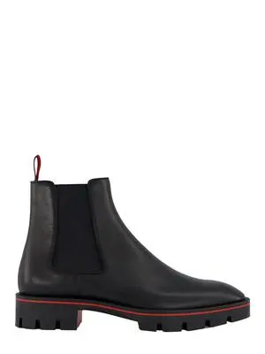 CHRISTIAN LOUBOUTIN Leather Chelsea Boots - Black