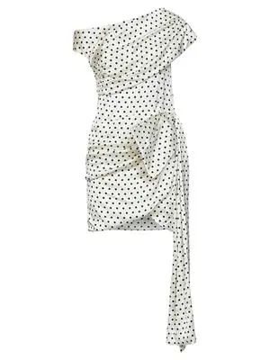 SELF-PORTRAIT Polka Dot-print Satin Mini Dress - Multicolor