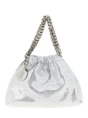 Stella McCartney STELLA MCCARTNEY Falabella Mini Drawstring Crossbody Bag Silver